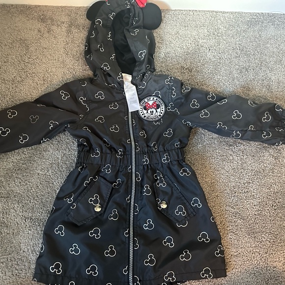 Disney | Jackets & Coats | Like New Disney Minnie Mouse Rain Jacket ...